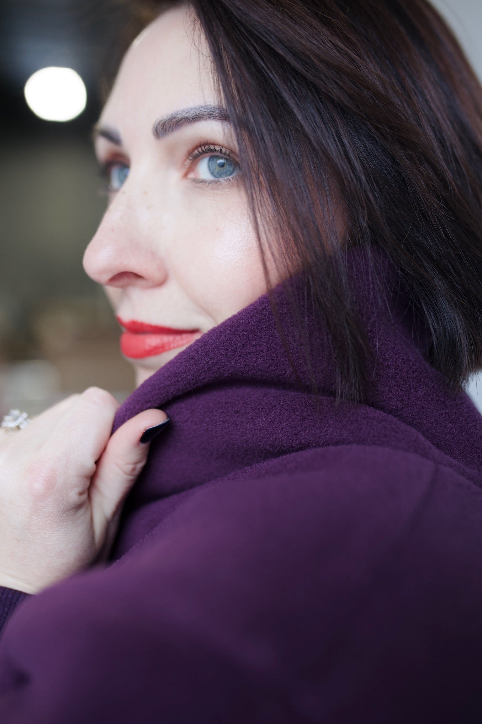 Plum Shawl Collar Fleece – Birch Hill Studio